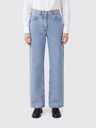 Thom Browne Hoch taillierte Straight-Jeans im Five-Pocket-Stil aus Baumwoll-Denim
