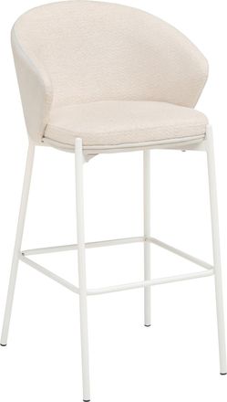 MID.YOU Mid.you Barhocker, Weiß, Metall, Textil, Rundrohr, 53.5x101x54 cm, Bsci, Stühle