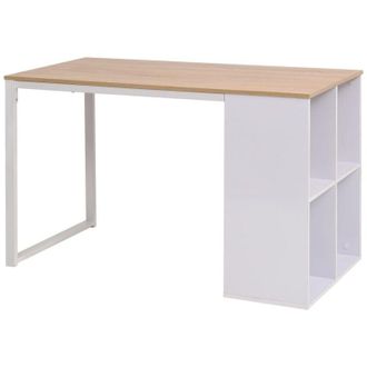 vidaXL vidaXL Schreibtisch 120&times;60&times;75 cm Eichenbraun und Wei&szlig;