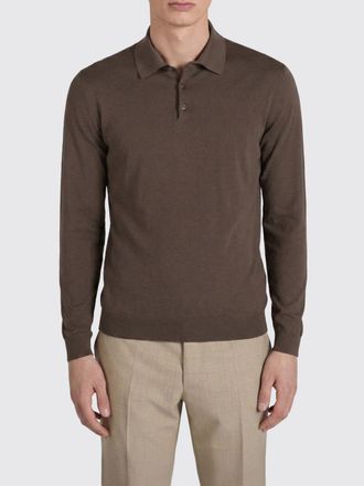 Zanone Polo en maille de coton et soie