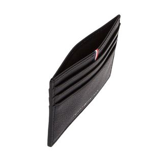 Tommy Hilfiger Porte-cartes grain&eacute; en cuir de vache