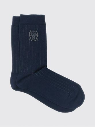 Brunello Cucinelli Gerippte Baumwollsocken mit Logo