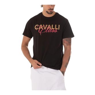 Just Cavalli Herren Logo T-Shirt - - Tops - Herren - Schwarzk - XL