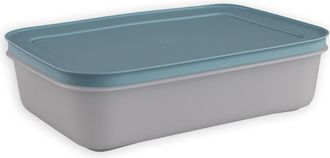 Tupperware EIS-Kristall Gefrier-Behälter rauchblau 1,0 L flach