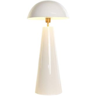 DKD Home Decor Lampe De Table Fer 31X31X70 Champignon Laqu&eacute; Blanc