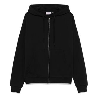 GCDS Schwarzer Zip Hoodie f&uuml;r M&auml;nner - - Sweatshirts & Hoodies - Herren - Schwarzk - XL