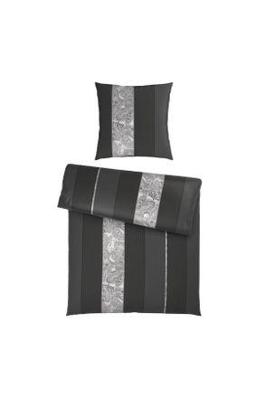 Dieter Knoll Collection Bettw&auml;sche Stripes DK, Anthrazit, Textil, Abstraktes, 135x200 cm, Oeko-Tex Standard 100, Oeko-Tex Made IN Green, pflegeleicht, atmungsaktiv, schadstof