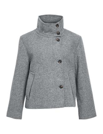 Object Short Jacket Objriki Re Noos Veste Courte, M&eacute;lange de Gris Moyen, 38 Femmes
