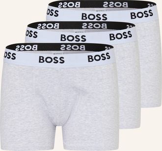 HUGO BOSS 3er-Pack Boxershorts grau