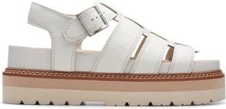 Clarks Mixte Orianna Twist Sandal, Ecru, 39 EU
