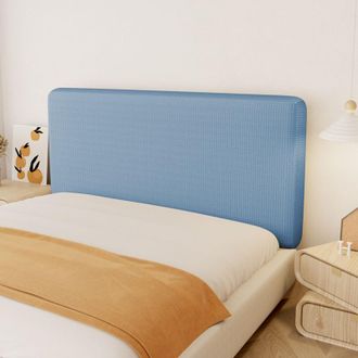 Generic Stretch Kopfteil Bezug King Queen Full Size Hochelastischer Bettkopfteil Bezug Staubdichter Schutzh&uuml;lle f&uuml;r Schlafzimmerdekoration Denimblau Gesamtl&auml;n