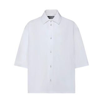 Jacquemus Homme, Chemises, Blanc, Taille: XL Short Sleeve Shirt