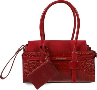 Dsquared2 sac cabas à plaque logo - Rouge