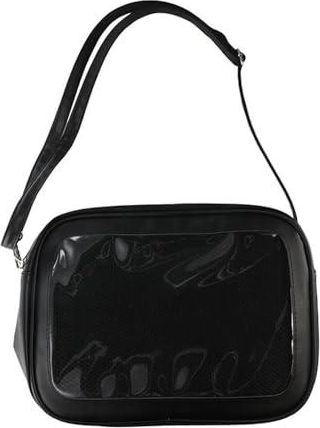 Generic Sac &agrave; bandouli&egrave;re transparent en PVC pour femme, sac &agrave; bandouli&egrave;re avec fermeture &eacute;clair, sac &agrave; main portable pour petits articles de voyage, Noir, 1