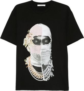 Ih Nom Uh Nit IH NOM UH Nit, Homme, Tops, Noir, Taille: XL Mask-print T-Shirt
