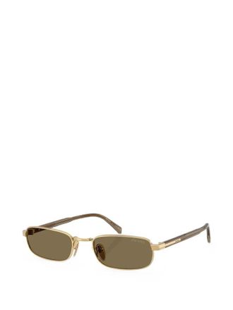 Prada PRB54S Gold-Tone Rectangular Sunglasses - Gold