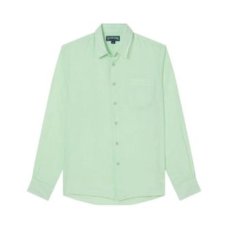 Vilebrequin Caroubis Leinenhemd - - Shirts - Herren - Gr&uuml;n - XL