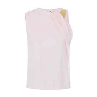 Elisabetta Franchi Jersey-T-Shirt mit Schmuckdetail - - Tops - Damen - Rosa - S