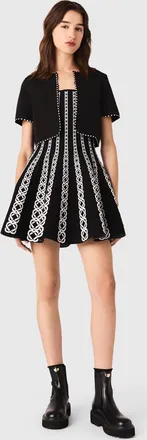 Maje Cardigan Court - Noir / Ecru - Maje