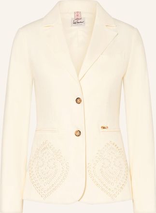Luis Trenker Jacquard-Blazer Luregla weiss