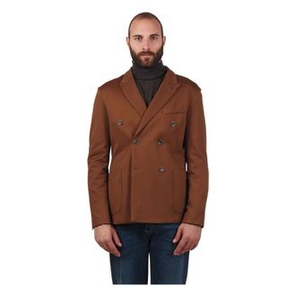 AT.P. CO Homme, Vestes, Brun, Taille: M Blazer tabac à double boutonnage