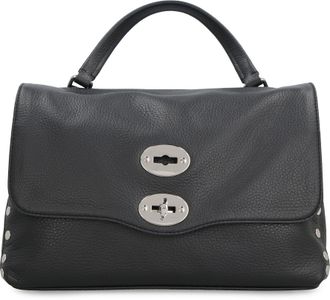 Zanellato Womens Postina S Leather Handbag Black Calf Handbags Hand Bags