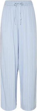 Pieces Wide Pants Pcpia Hw WVN Noos Pantalon Large, Bleu Ciel, L Femmes