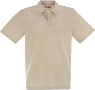 MC2 Saint Barth Homme, Tops, Beige, Taille: 2XL Polo en Piqu de Coton