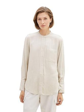 Tom Tailor 1037888 Blouse, 32398-Clouds Grey Melange, 40 Femme