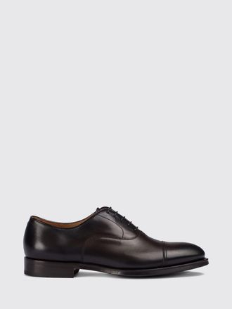 Doucal's Chaussures Oxford en cuir de veau lisse avec semelle en cuir et gomme