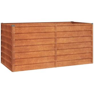 vidaXL Vidaxl - Lit sur&eacute;lev&eacute; de jardin rouill&eacute; 160x80x77 cm acier corten