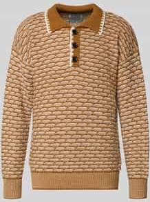 Scotch & Soda Strickpullover mit Polokragen und Knopfleiste