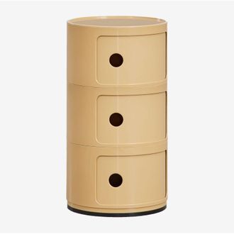 Sklum Table de chevet ronde &Oslash;30 cm avec &eacute;tag&egrave;res Babel SKLUM Moutarde L&eacute;g&egrave;re