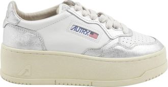 Autry Femme, Chaussures, Blanc, Taille: 35 EU Medalist Platform Baskets