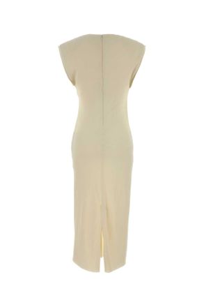 Ami Womens Dress Beige Viscose Elastane
