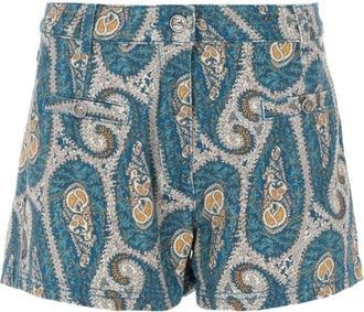 Etro Femme, Shorts, Bleu, Taille: W27 Paisley Shorts