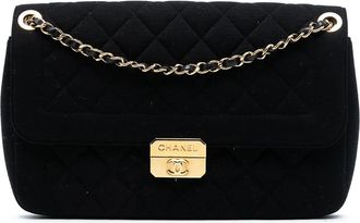 Chanel Hobo Bags - Large Jersey Chic With Me Flap - Gr. unisize - in Schwarz - f&uuml;r Damen