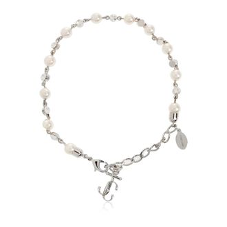 Jimmy Choo London Pearl Crystal Anklet XYY - - Accessories - Damen - Grau - ONE SIZE