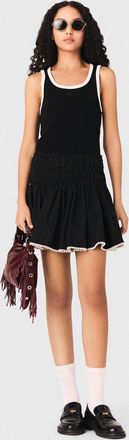 Maje Geripptes Tanktop - Schwarz / Wei&szlig; - Maje