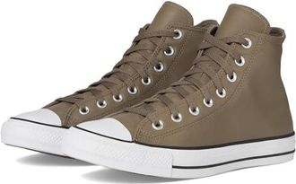 Converse Chuck Taylor All Star Baskets Montantes en Cuir Unisexe pour Adulte, Taupe Classique/mati&egrave;re fonc&eacute;e, 13.5 Women/11.5 Men