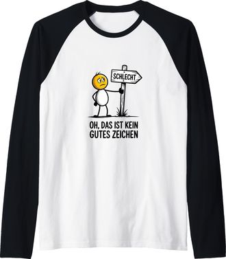 Mapanoli Design Oh Das Ist Kein Gutes Zeichen - Lustiger Spruch Raglan