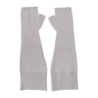 Dolce & Gabbana Fingerlose Strickhandschuhe aus Schurwolle - - Accessories - Herren - Grau - ONE SIZE