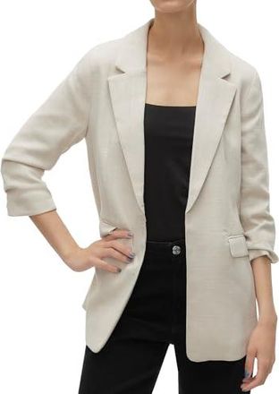 Vero Moda Vero Moda Vmfrida Ls Regular Blazer Noos pour Femme, Flocons davoine/D&eacute;tails : m&eacute;lange., 42