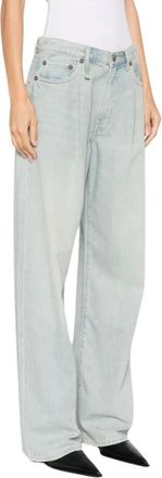 R13 Femme, Jeans, Bleu, Taille: W26 Damon Pleated Wide Leg