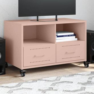 vidaXL Vidaxl - TV-Schrank Rosa 68x39x43,5 cm Kaltgewalzter Stahl