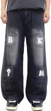 Generic Jean Homme Jeans Homme Jean Homme Regular Confortable Classique Workwear Cargo Type Carpenter - Multiples Poches, Coupe Droite Classique Durable avec 