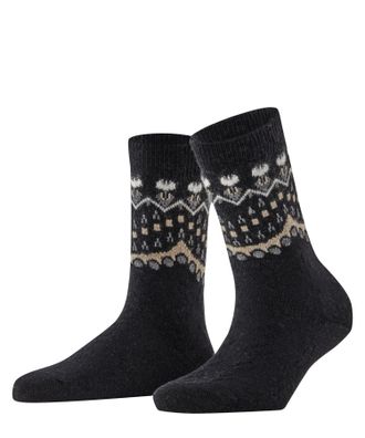 Falke Damen Socken Cosy Wool W So Wolle Kaschmir einfarbig 1 Paar, Schwarz Black 3000 Special Edition, 39-42