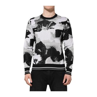 Dolce & Gabbana Seiden-Pullover mit Camouflage-Muster - - Knitwear - Herren - Mehrfarbig - M