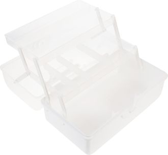 BESPORTBLE Mehrschichtiger Medikamenten Aufbewahrungskoffer Gro&szlig;format mit Griff Kunststoff Erste Hilfe Kasten mit Drehentriegelung Tragbarer Organizer f&uuml;r Zuhau