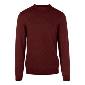 Bomboogie Homme, Pulls, Rouge, Taille: L Pull ras du cou en laine m&eacute;rinos teint&eacute;e &agrave; froid